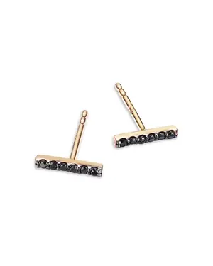 Bloomingdale'S Diamond Bar Stud Earrings - Black