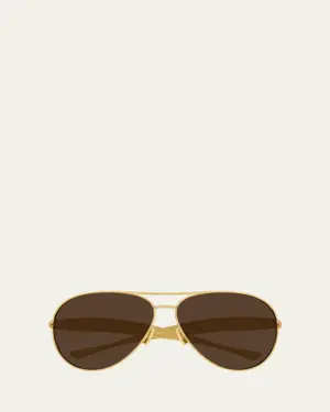 Gold Aviator Sunglasses
