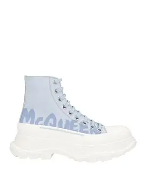 Alexander McQueen MCQUEEN Textile Fibers Ankle Boots Blue