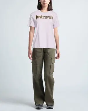 Just Cavalli T-shirt In Cotton Jersey - Purple
