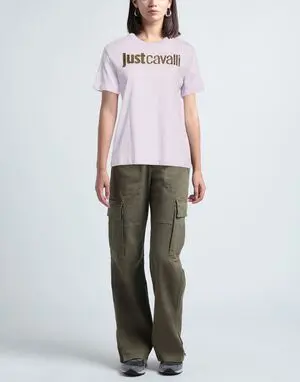 Just Cavalli T-shirt In Cotton Jersey - Purple