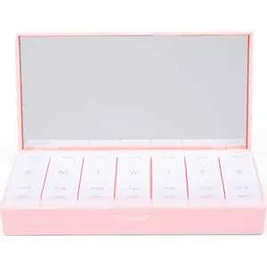 PORT AND POLISH Am & Pm Pill Box - Pink