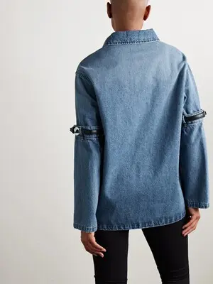 Coperni Oversized Paneled Denim Jacket - Blue