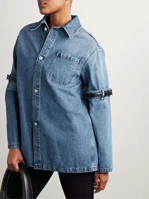 Coperni Oversized Paneled Denim Jacket - Blue