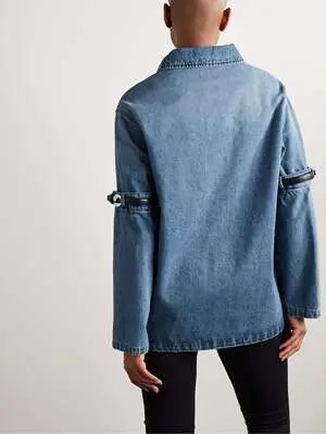 Coperni Oversized Paneled Denim Jacket - Blue