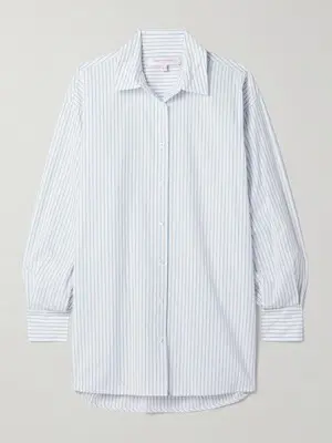 Carolina Herrera Oversized Striped Cotton-poplin Shirt