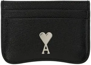 Ami AMI Paris Black Paris Paris Card Holder - Black/silver/0014