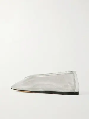 Le Monde Beryl Luna Metallic Ballet Flats - Silver