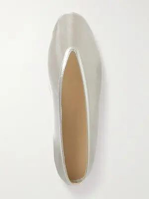 Le Monde Beryl Luna Metallic Ballet Flats - Silver