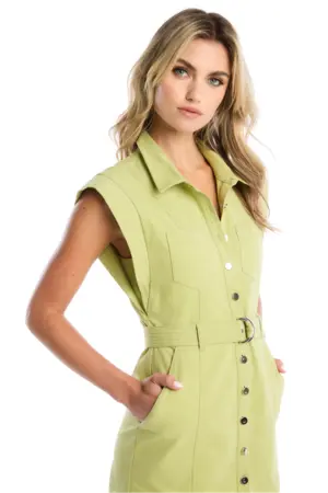 Allison Avril Shirt Dress - Green
