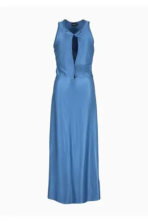 Giorgio Armani Asv Long Dress In Stretch Viscose