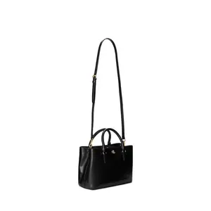 Ralph Lauren Leather Marcy Satchel - Black
