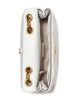 Tory Burch Kira Diamond-quilted Convertible Shoulder Bag - White