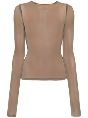MAISON MARGIELA Exposed-seam Round-neck Top