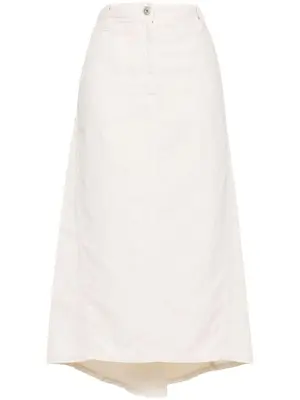 BRUNELLO CUCINELLI Brunello Cucinelli Asymmetric Denim Midi Skirt