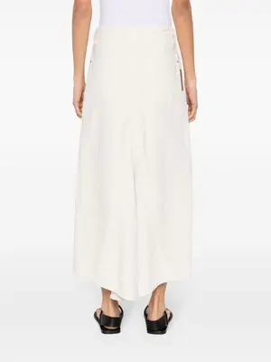 Brunello Cucinelli Asymmetric Denim Midi Skirt