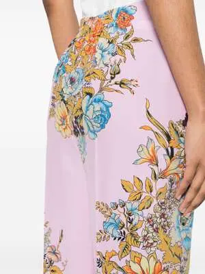 Etro Floral-print Straight-leg Trousers