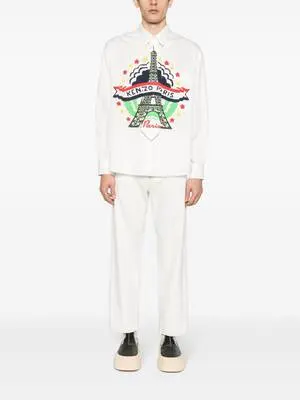 Kenzo Asagao Cropped Jeans - Neutrals