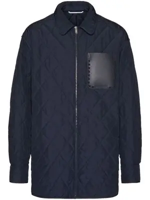 Valentino Garavani Rockstud Untitled Quilted Shirt Jacket