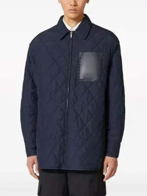 Valentino Garavani Rockstud Untitled Quilted Shirt Jacket