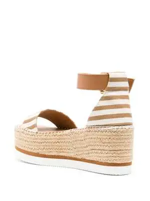 See By Chloé Striped Platform Espadrilles