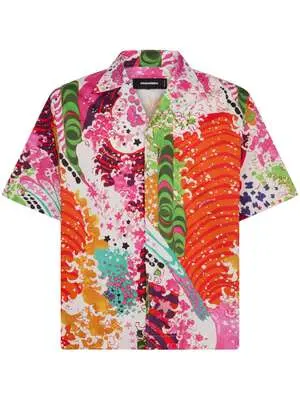 Dsquared2 Graphic-print Short-sleeve Shirt - Multicolour