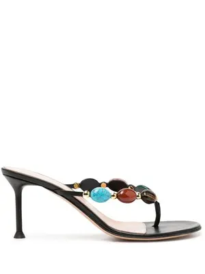 GIANVITO ROSSI 90mm Stone-embellished Leather Sandals