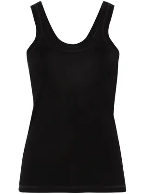 LEMAIRE Fine-ribbed Tank Top - Black