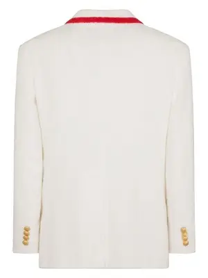 Dsquared2 Logo Appliqué Terrycloth Blazer