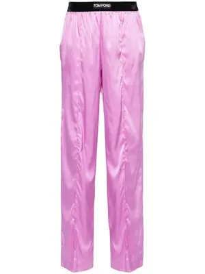 TOM FORD Satin Pyjama Trousers Purple