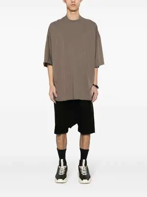 Rick Owens Tape-detail Orgnaic Cotton T-shirt - Grey