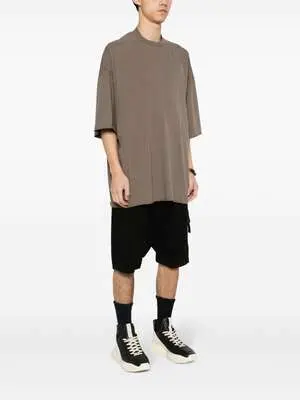 Rick Owens Tape-detail Orgnaic Cotton T-shirt - Grey