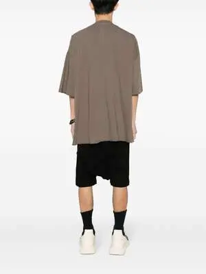 Rick Owens Tape-detail Orgnaic Cotton T-shirt - Grey