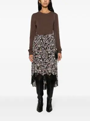 Zadig&Voltaire Kaya Floral-print Midi Skirt