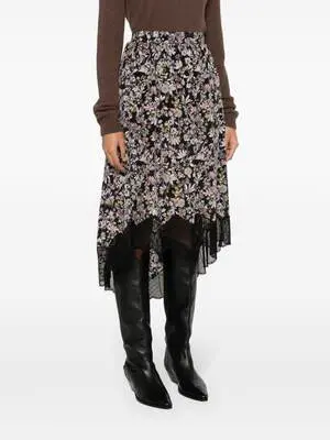 Zadig&Voltaire Kaya Floral-print Midi Skirt