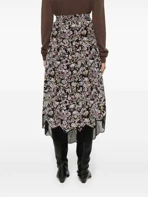 Zadig&Voltaire Kaya Floral-print Midi Skirt