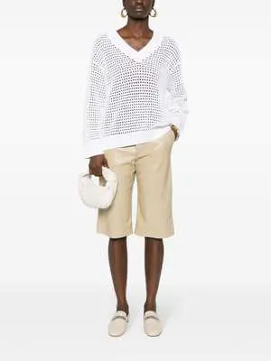 Brunello Cucinelli Sequin Embellished Knit Jumper - White