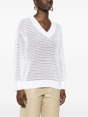 Brunello Cucinelli Sequin Embellished Knit Jumper - White