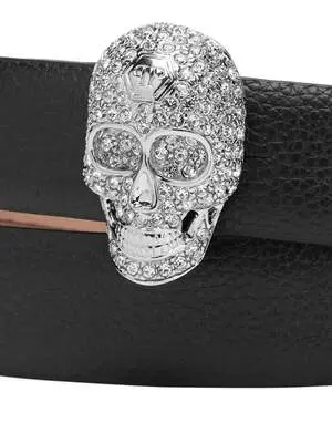 Philipp Plein Skull Leather Belt