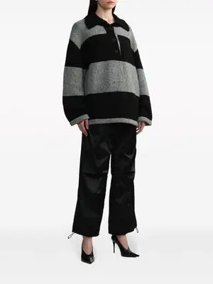 HALFBOY Spread-collar Striped Jumper