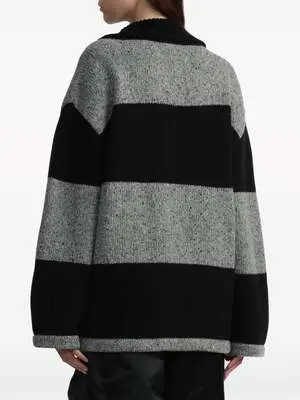 HALFBOY Spread-collar Striped Jumper