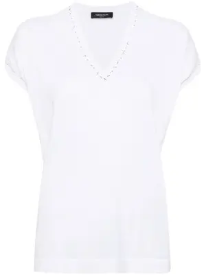 Fabiana Filippi Sequin-embellished Knit Top - White