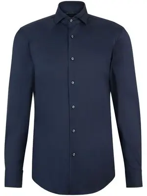 BOSS Spread-collar Poplin Shirt