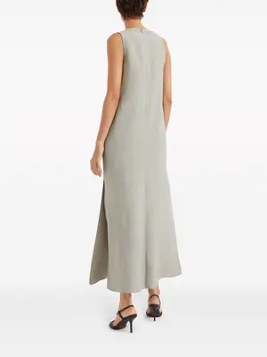 Brunello Cucinelli Sleeveless V-neck Maxi Dress