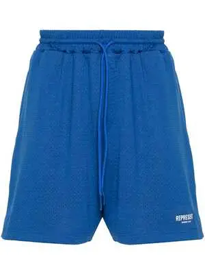 REPRESENT Logo-print Shorts - Blue