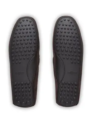 Car Shoe Bow-detail Driving Shoes - Brown