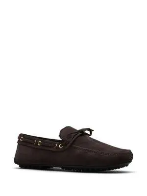 Car Shoe Fur-lined Driving Shoes - Brown