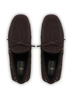 Car Shoe Fur-lined Driving Shoes - Brown