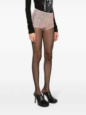 Alchemy Fashions X Lia Aram Sequin-embellished Shorts - Gold