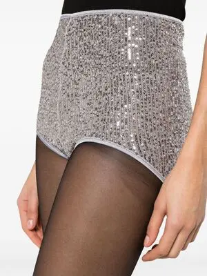 Alchemy Fashions X Lia Aram Sequin-embellished Shorts - Grey